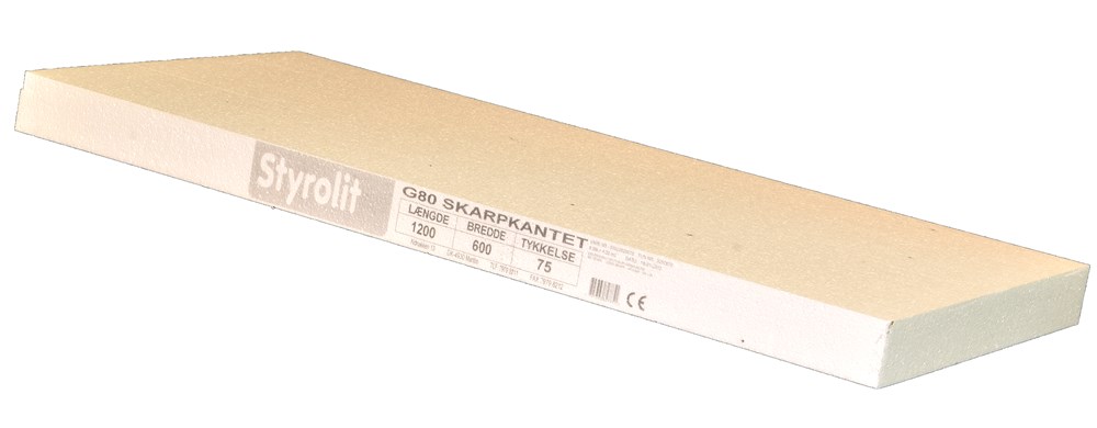 STYROLIT G80 Gulvisolering i Pakke Tykkelse 75 mm Bredde 600 mm Længde ...