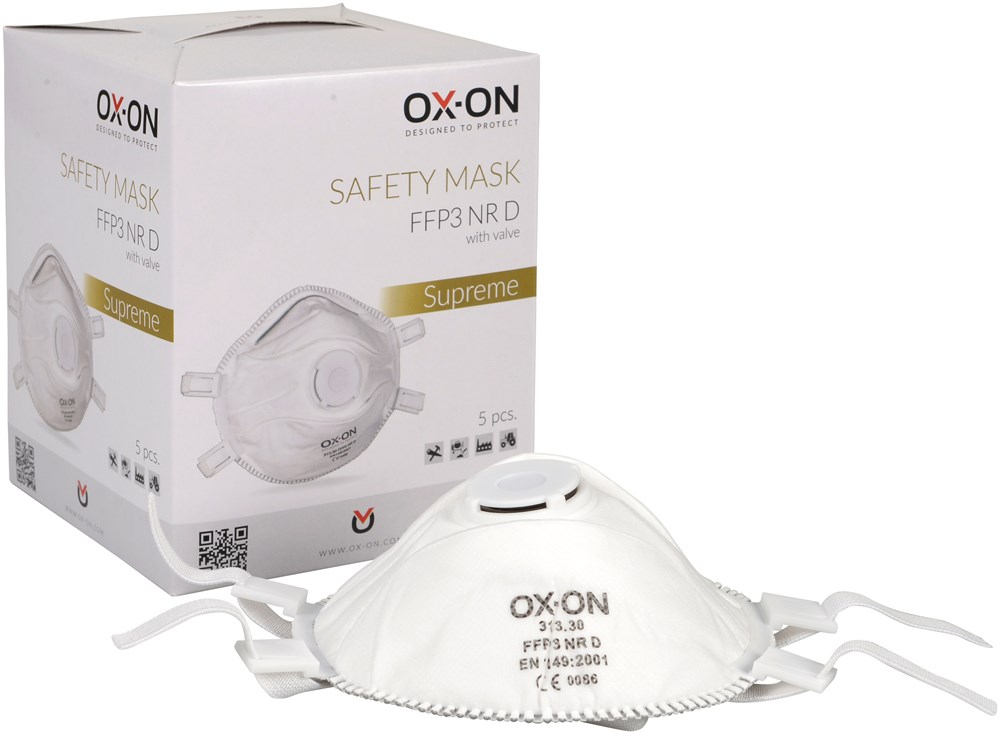 OX-ON 313.30 FFP3 NRD Maske med Ventil Antal 5 - STARK
